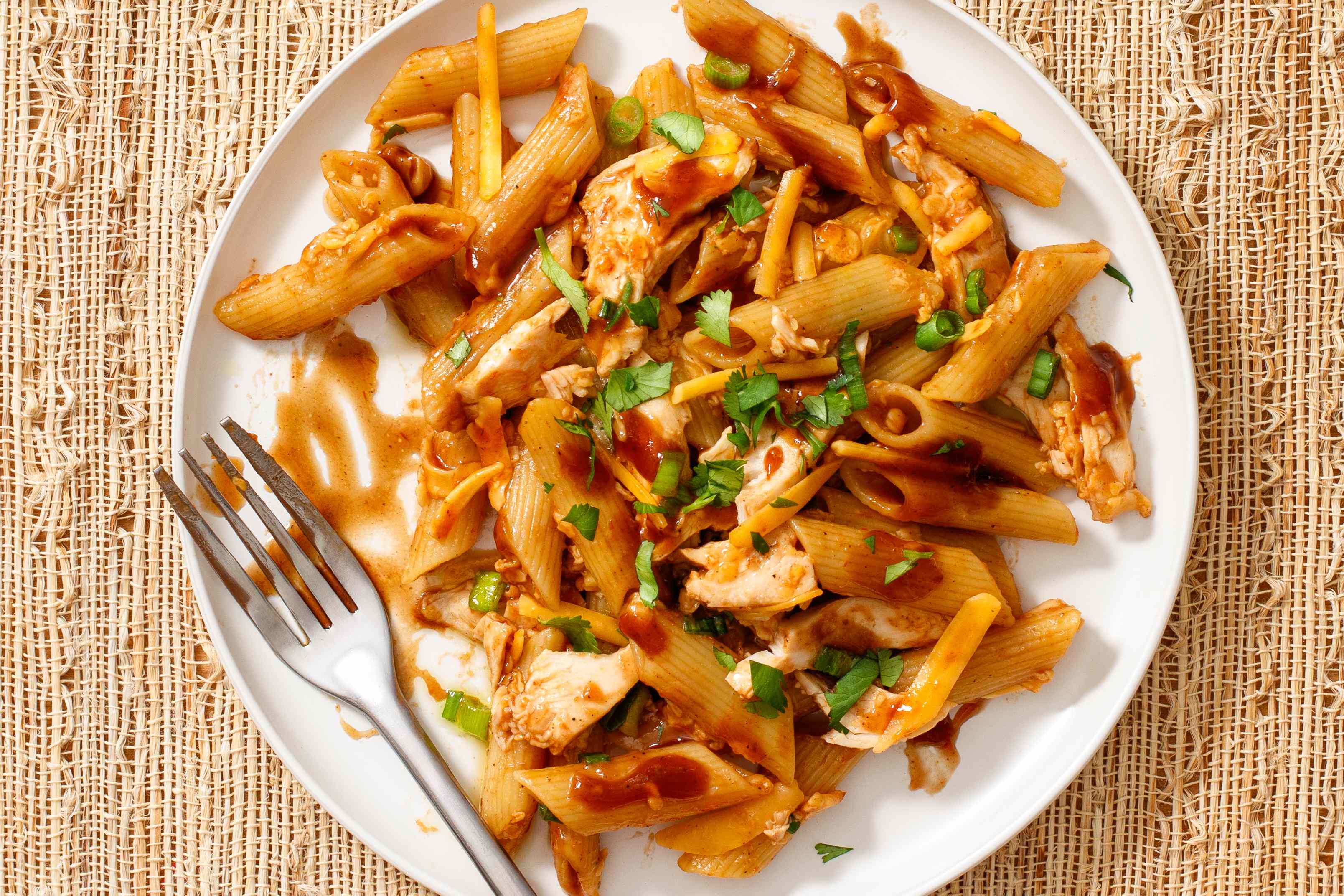 My 20-minute barbecue chicken pasta is a low-stress perfect dinner