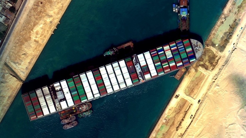 A 1,300-foot ship got stuck sideways - and blocked the world’s trade route