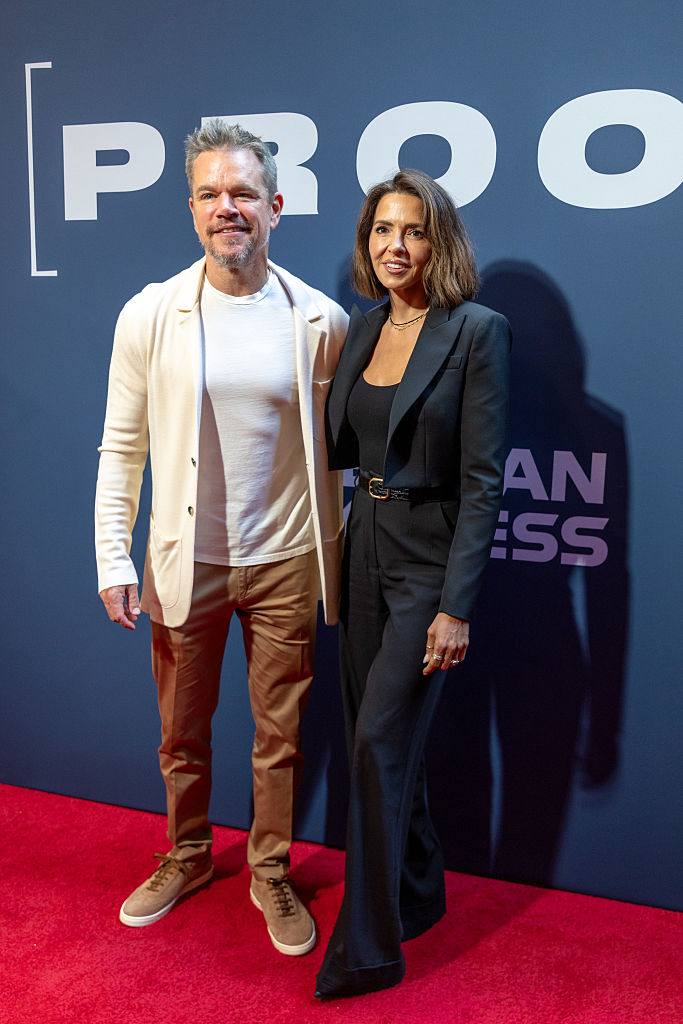 Matt Damon and his wife steal the show on the red carpet at Proof