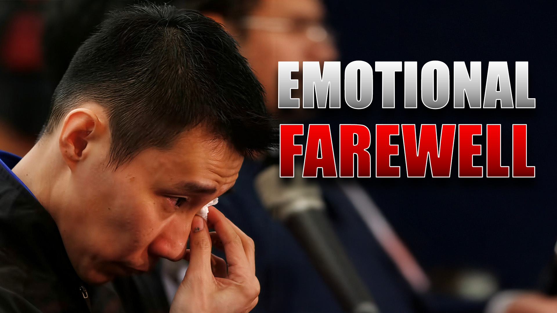 Emotional farewell moments in badminton