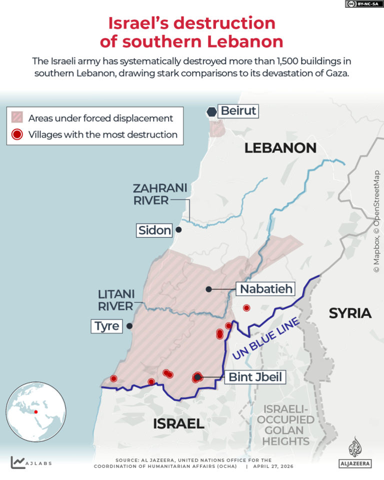 Israel’s occupation of Gaza, Lebanon, Syria extends beyond what maps show