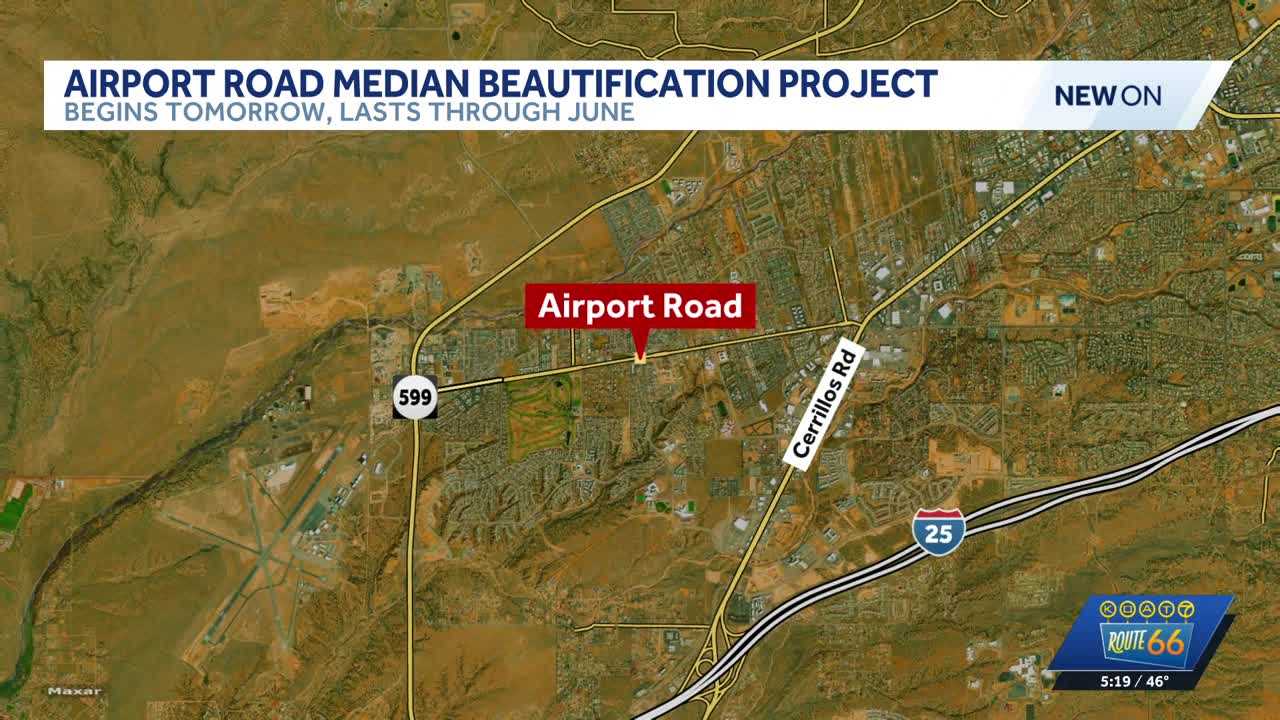Airport Road median beautification project begins in Santa Fe