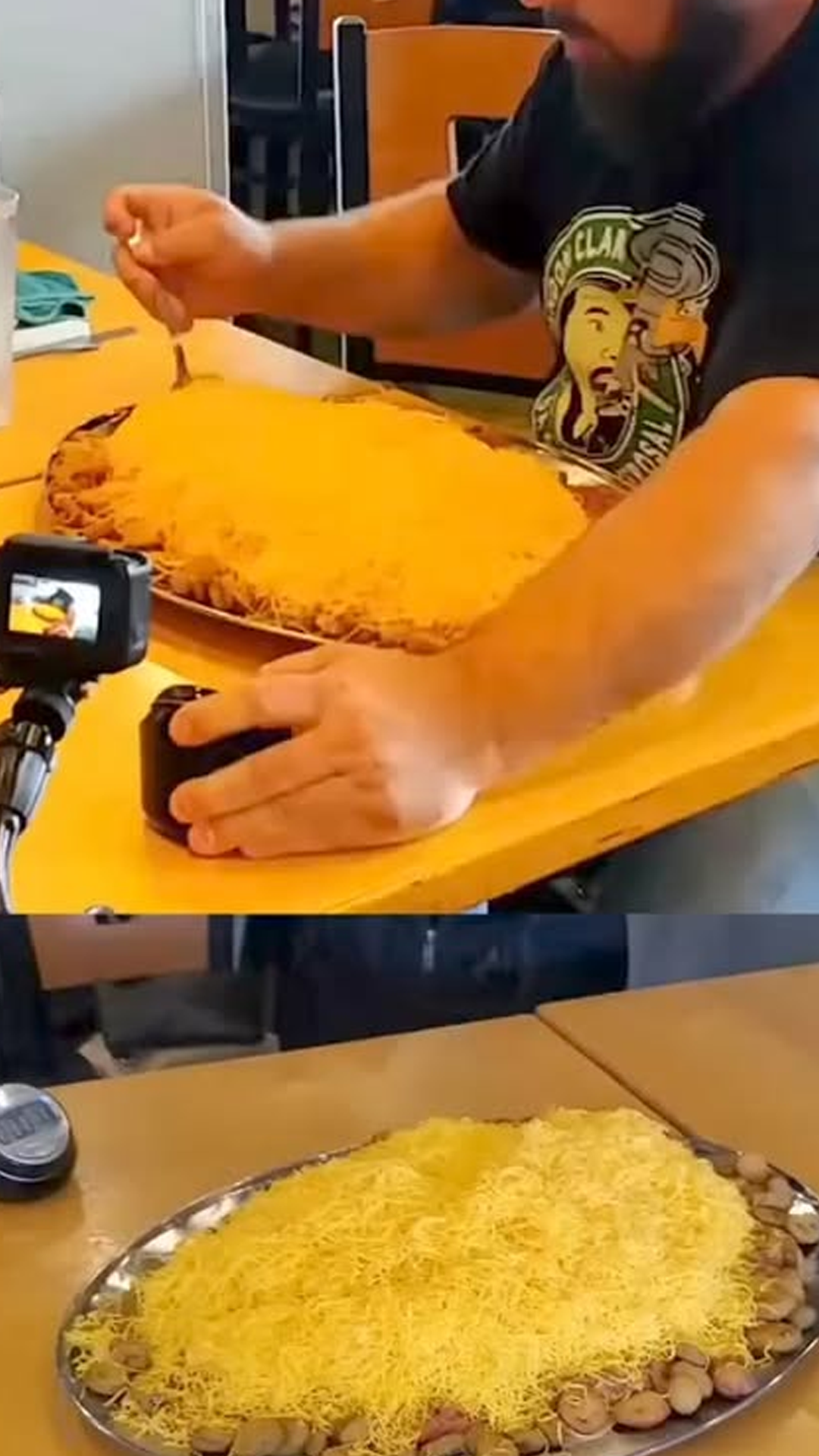 Massive spaghetti food challenge