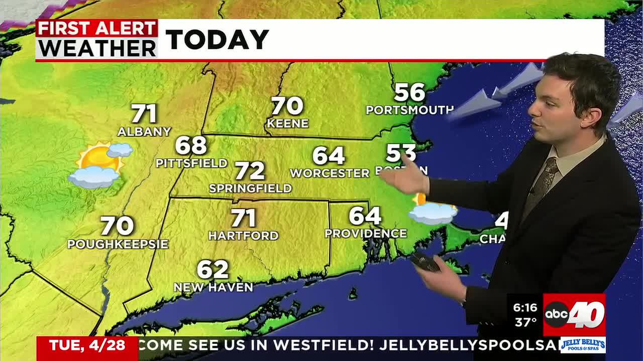 Warm with sun & clouds Tuesday