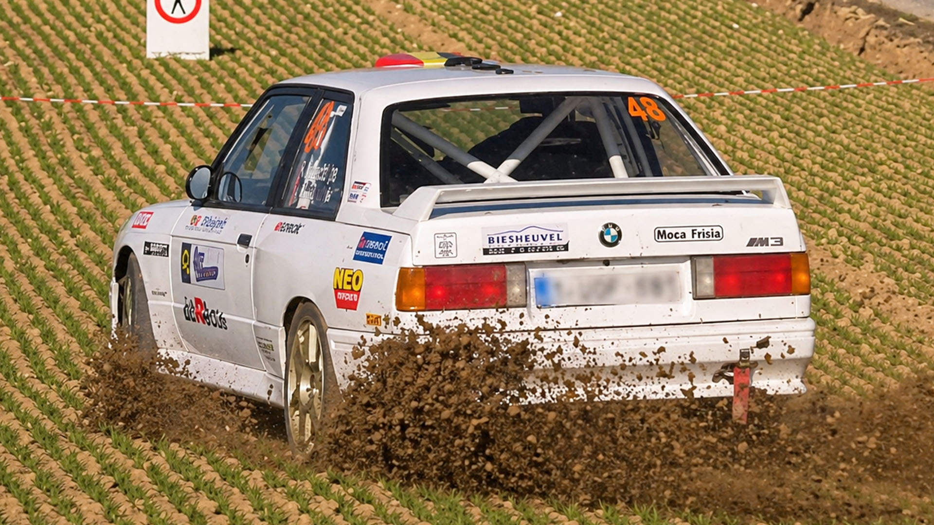 One mistake sends this rally car straight into the field
