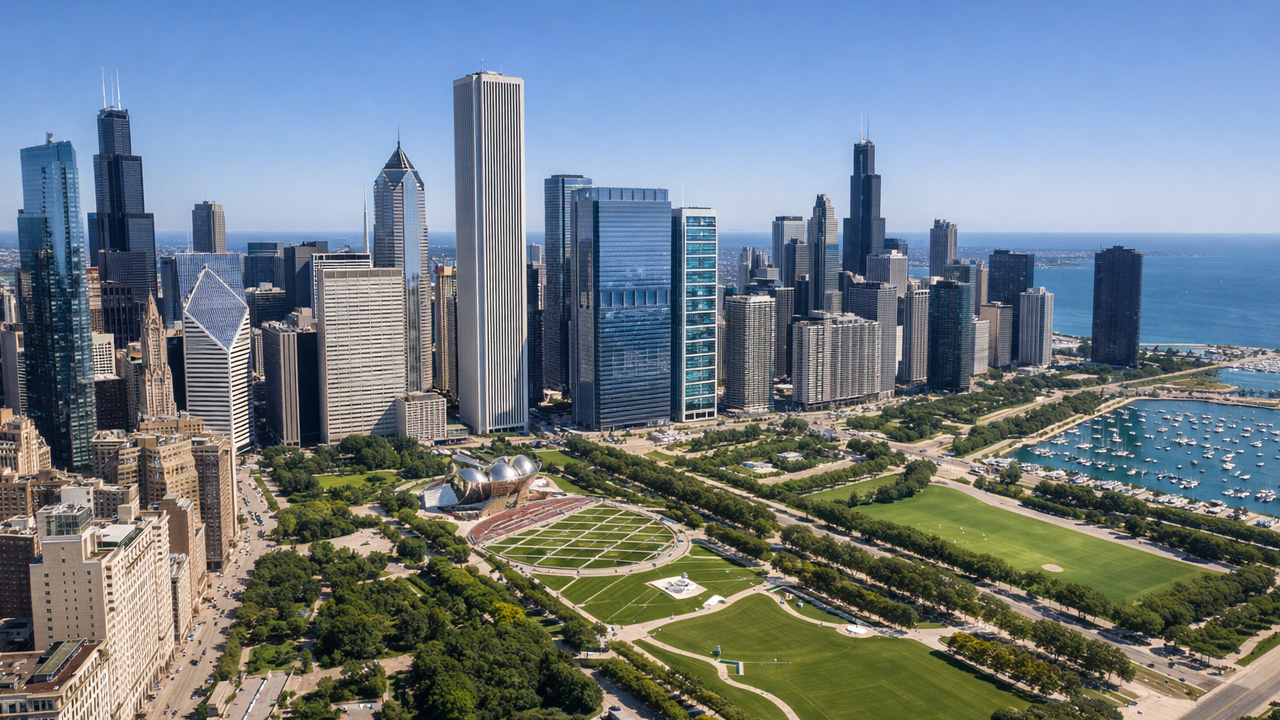 Qué hace tan icónico el skyline de Chicago visto desde arriba