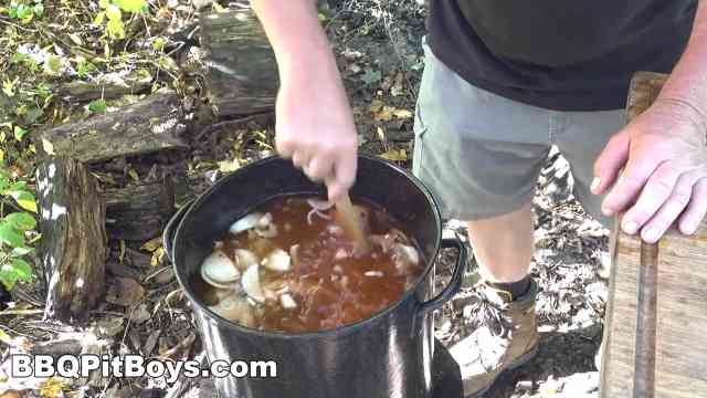 This is how I cooked a leg of wild boar the American way of BBQ