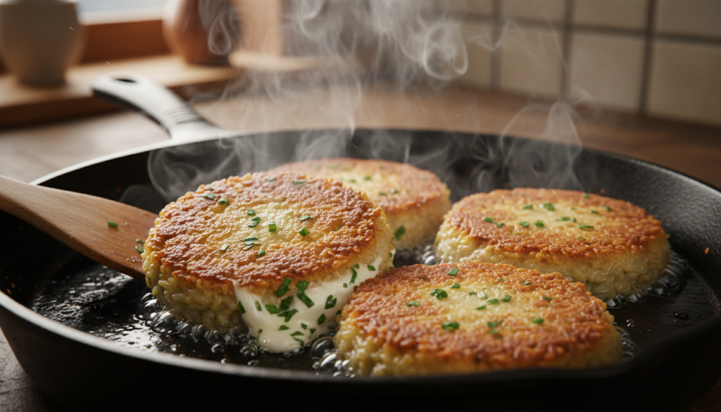 When I have leftover rice, I make these! So easy and delicious