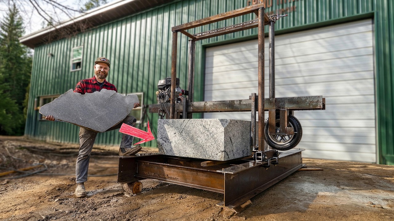 Building a rock saw from scrap metal