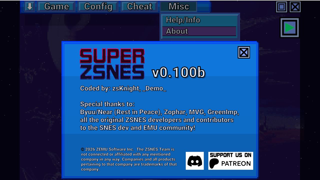 Legendary ZSNES Nintendo emulator rewritten from scratch with GPU ...