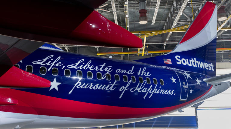 Southwest Airlines unveils special Independence One aircraft for America250