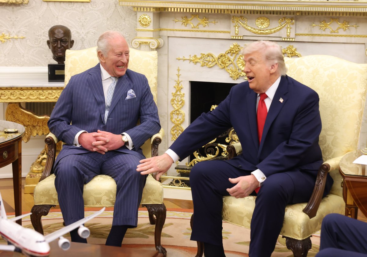 King meets Trump in Oval Office on day two of state visit