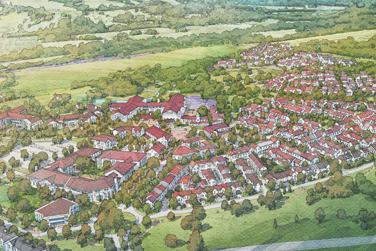 A proposal for a utopian development is splitting a Bay Area town in two