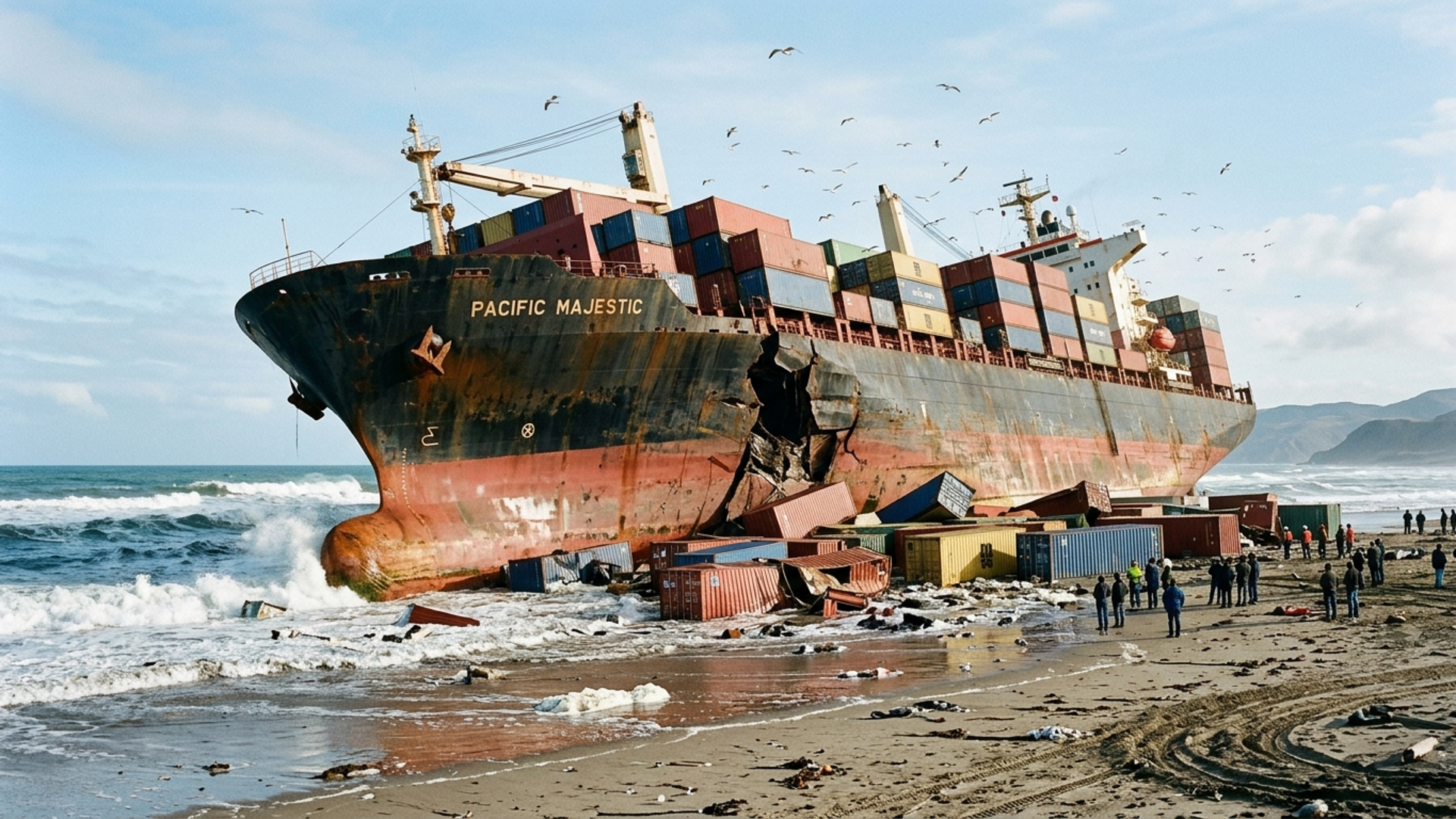 Why the Napoli was intentionally beached, misdeclared cargo, hull ...