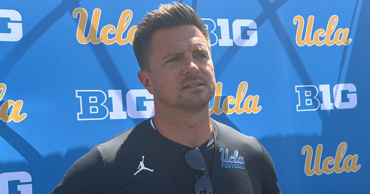 UCLA football coach Bob Chesney talks spring game format