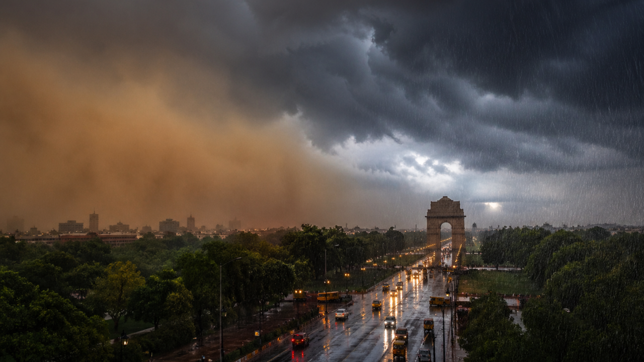 Will it rain in Delhi today? IMD issues orange alert for thunderstorm ...