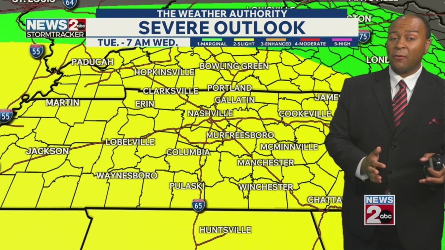 Warm afternoon, severe risk returns later today