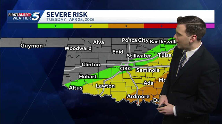 Updates: Tracking second round of storms Tuesday afternoon in Oklahoma