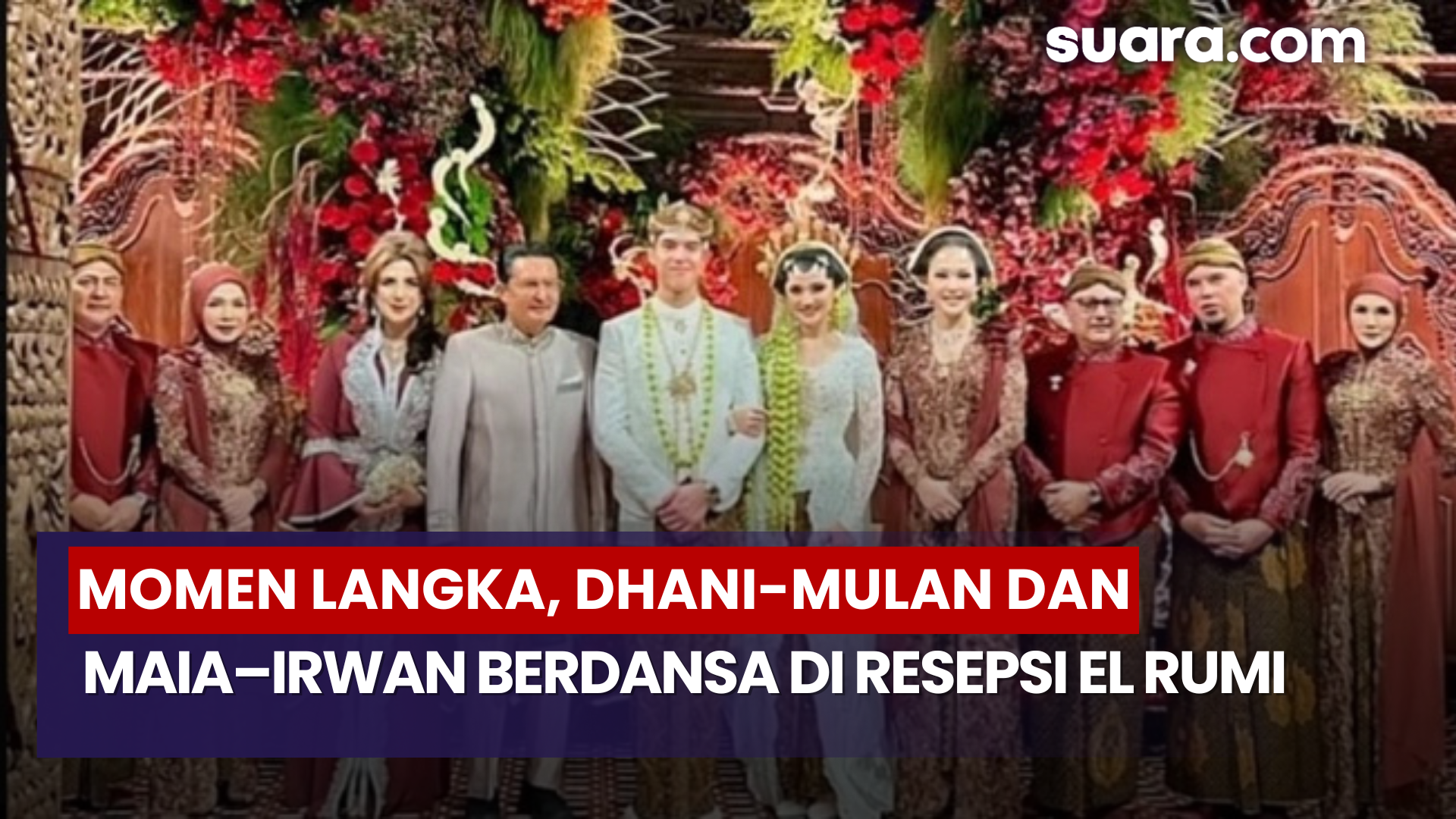 Momen langka, Dhani–Mulan dan Maia–Irwan berdansa di resepsi El Rumi