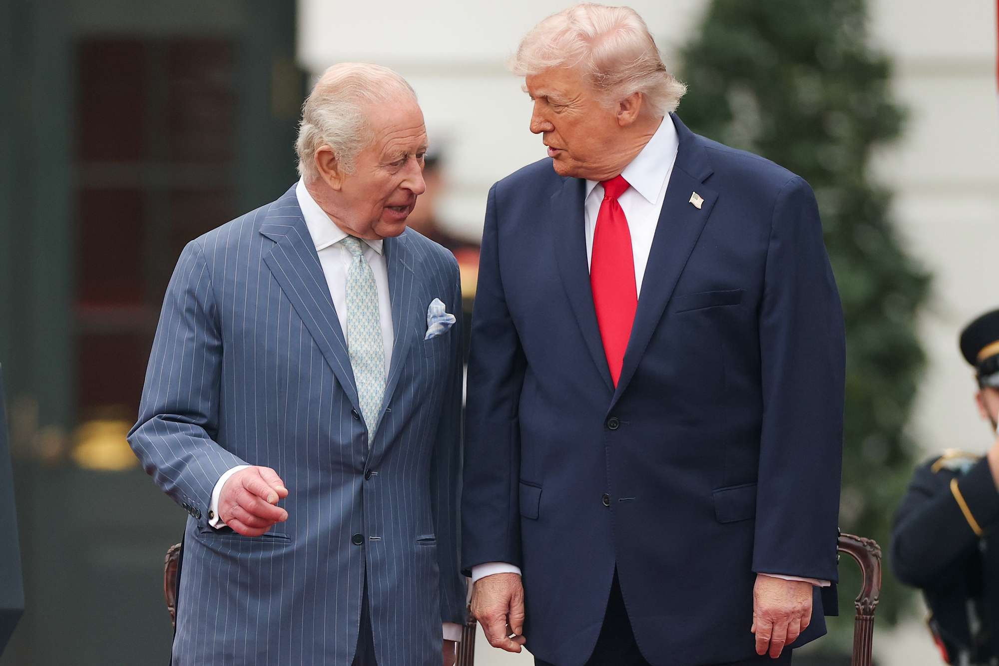 Trump says he'll ask King Charles about report that he's related to ...