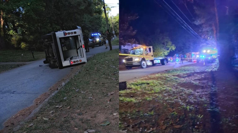 Postal worker killed after truck flips during delivery route
