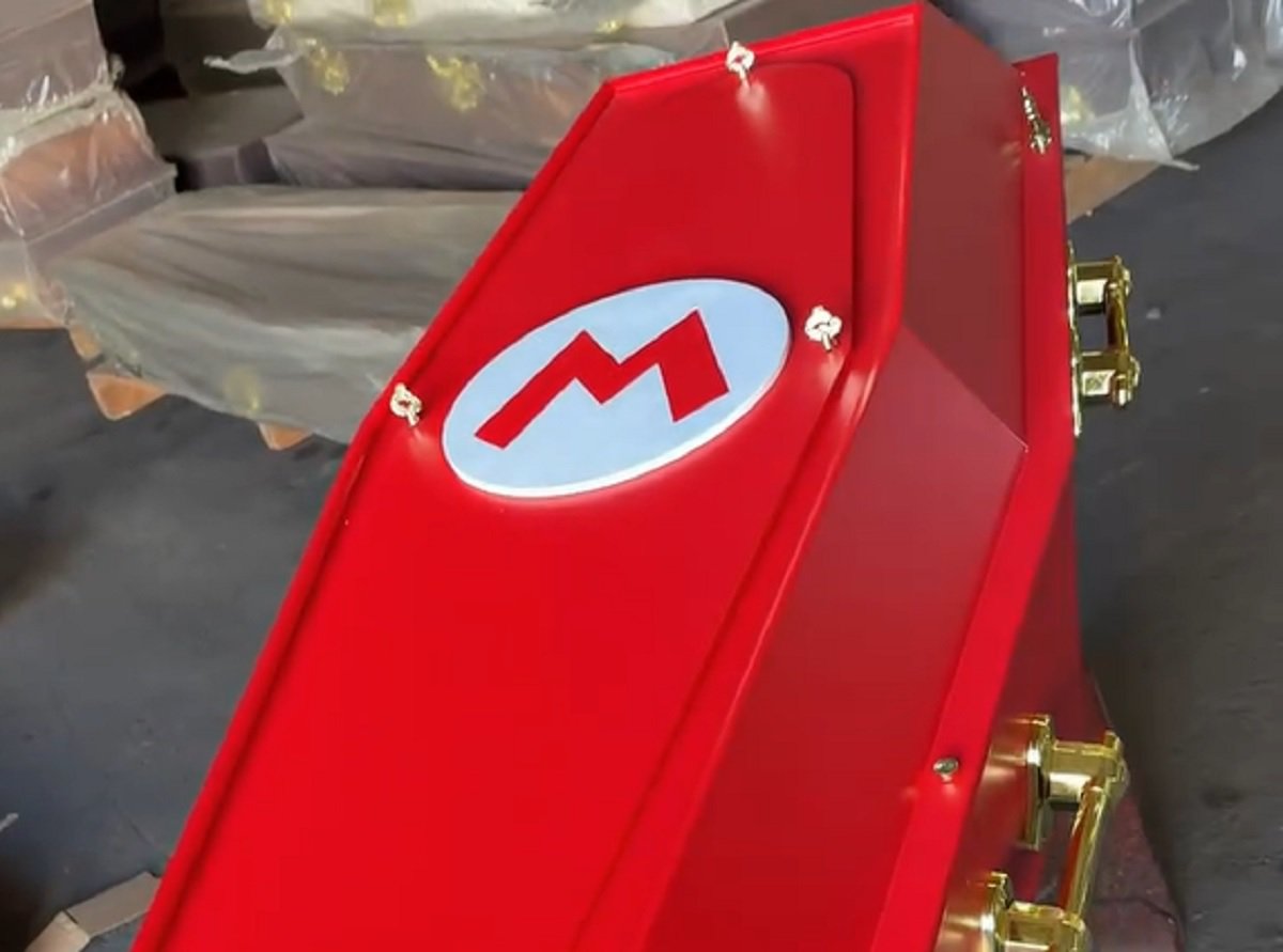 Super Mario fans can now be buried in very unofficial branded coffins