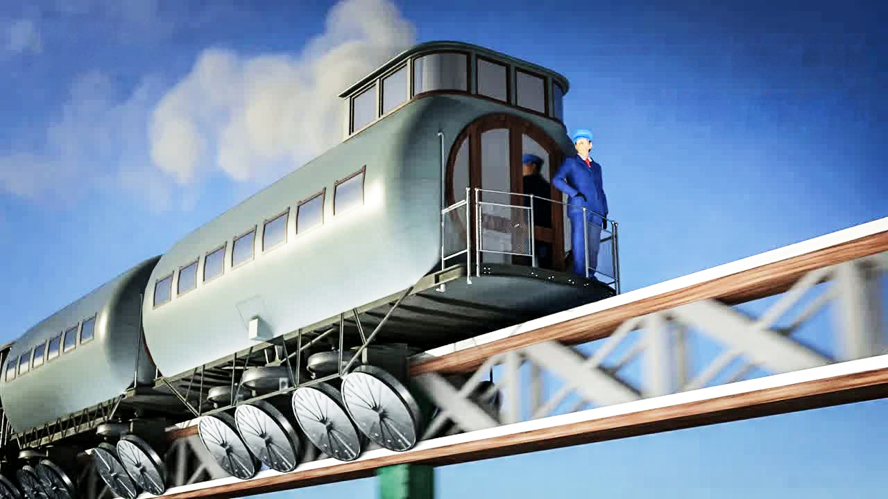 The steam monorail that could have changed America’s cities forever
