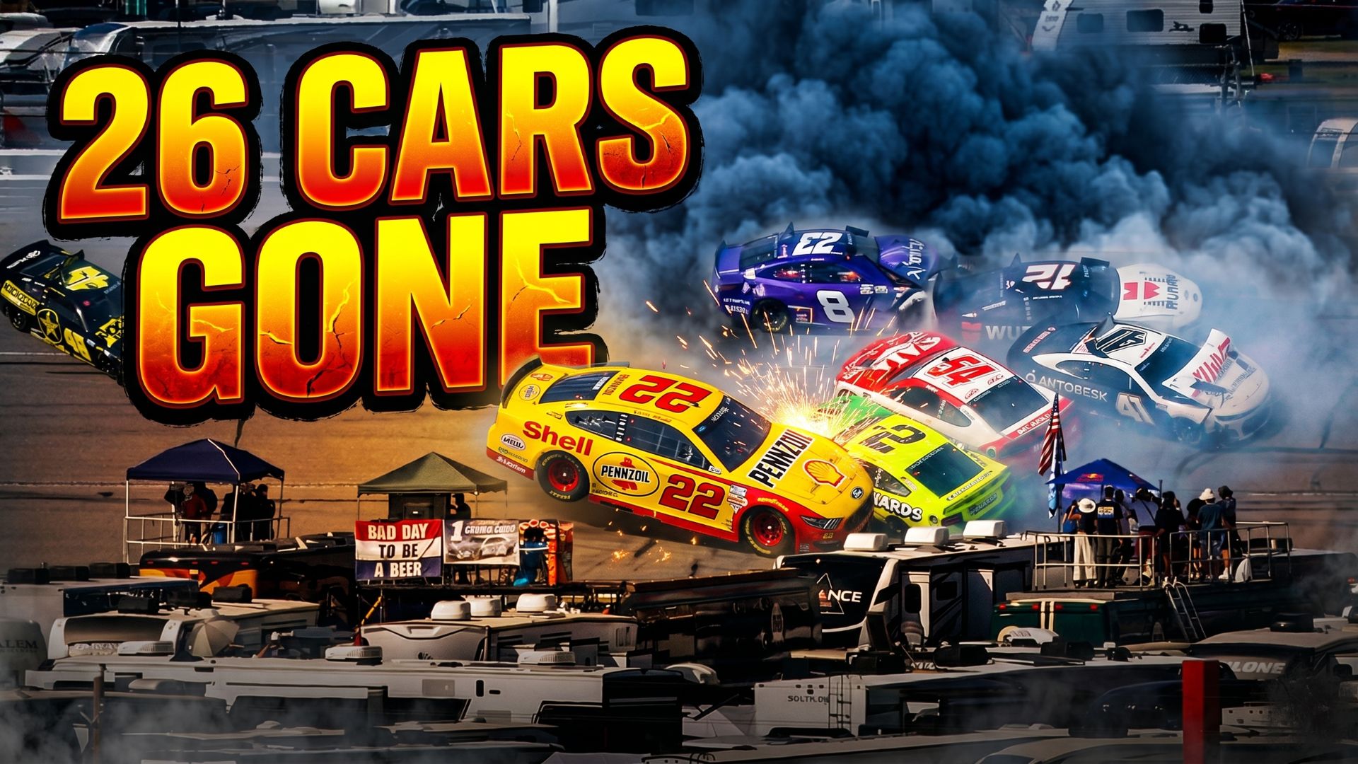 Watch: Talladega race paused quickly after 26-car incident on track