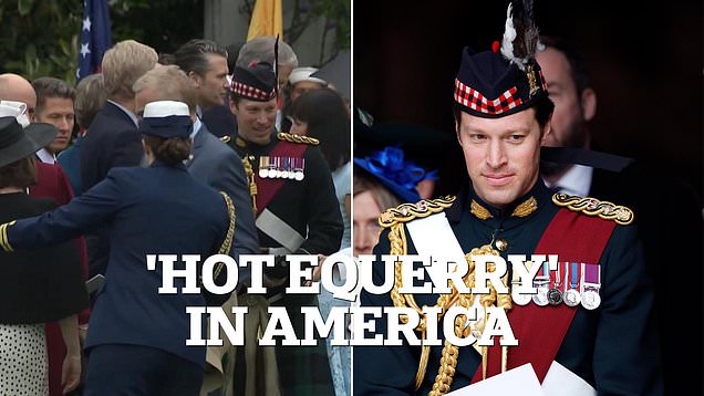 King's 'hot equerry' Jonny Thompson joins state visit to the US