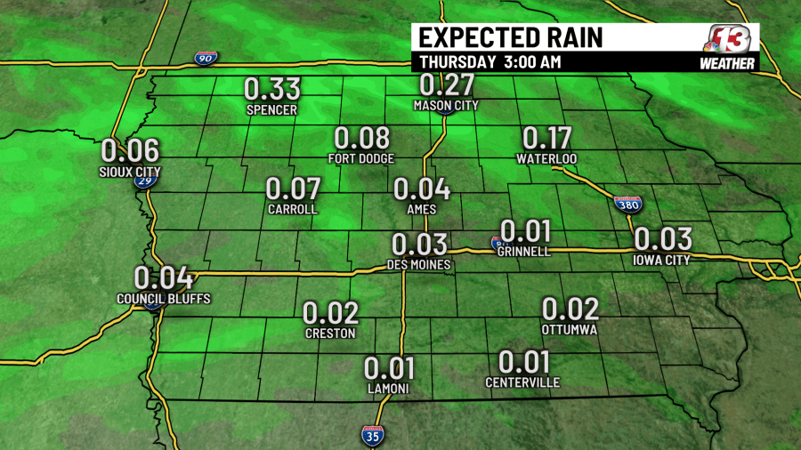 April rainfall totals ahead of schedule, more showers expected