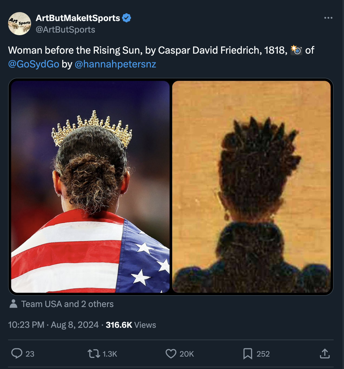 37 images of sports imitating art