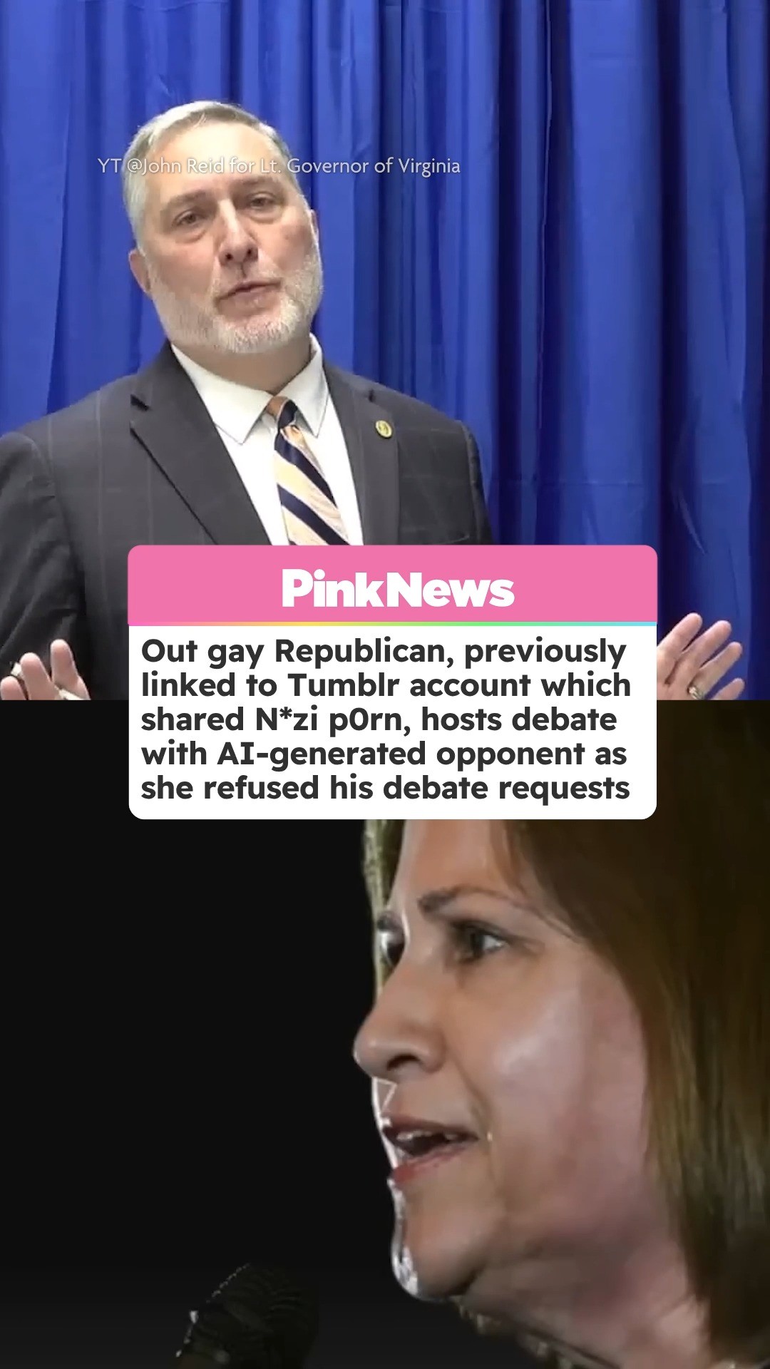 Gay GOP candidate John Reid debates AI version of opponent after real ...