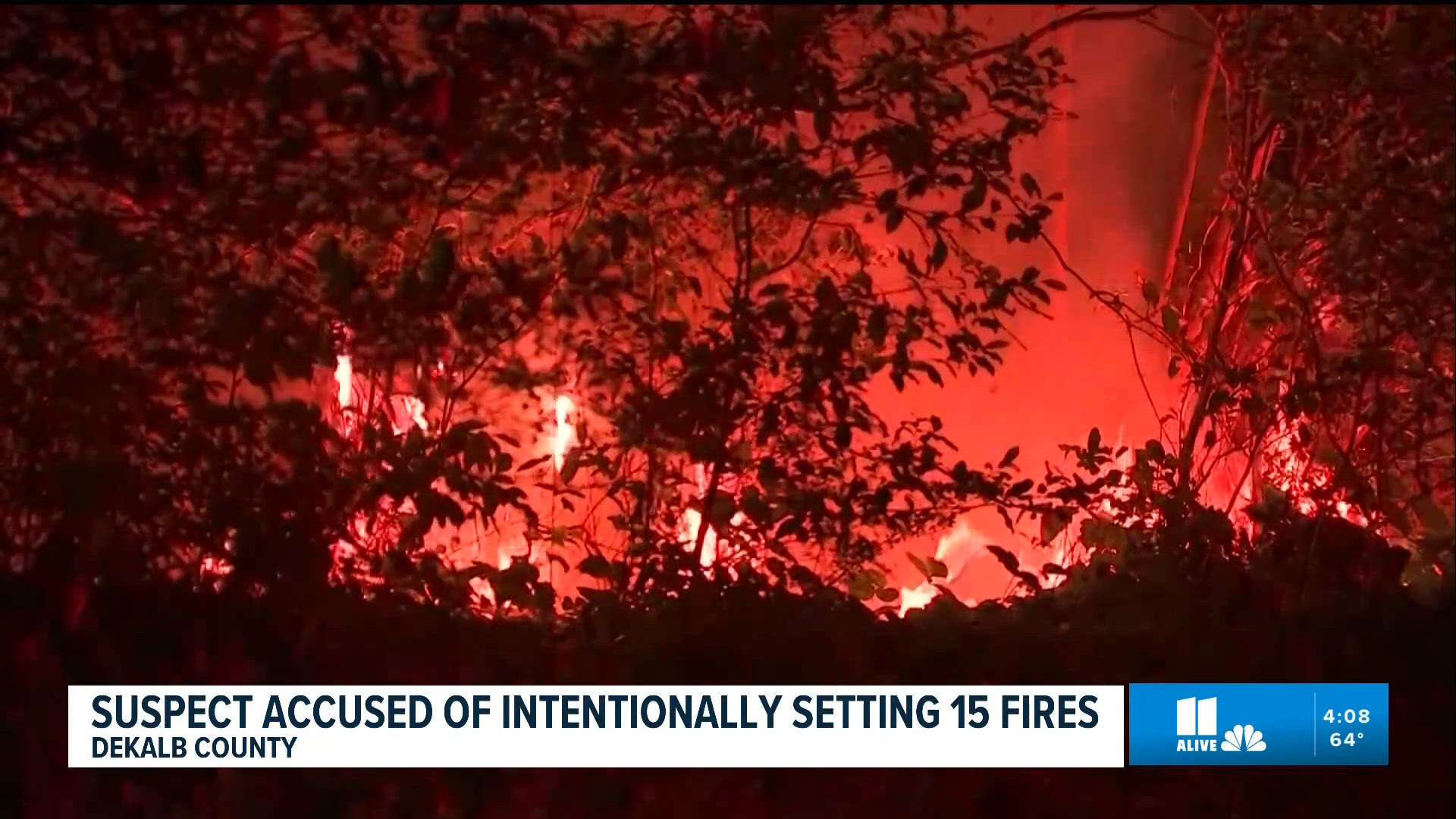 Suspect accused of setting 15 fires in DeKalb County