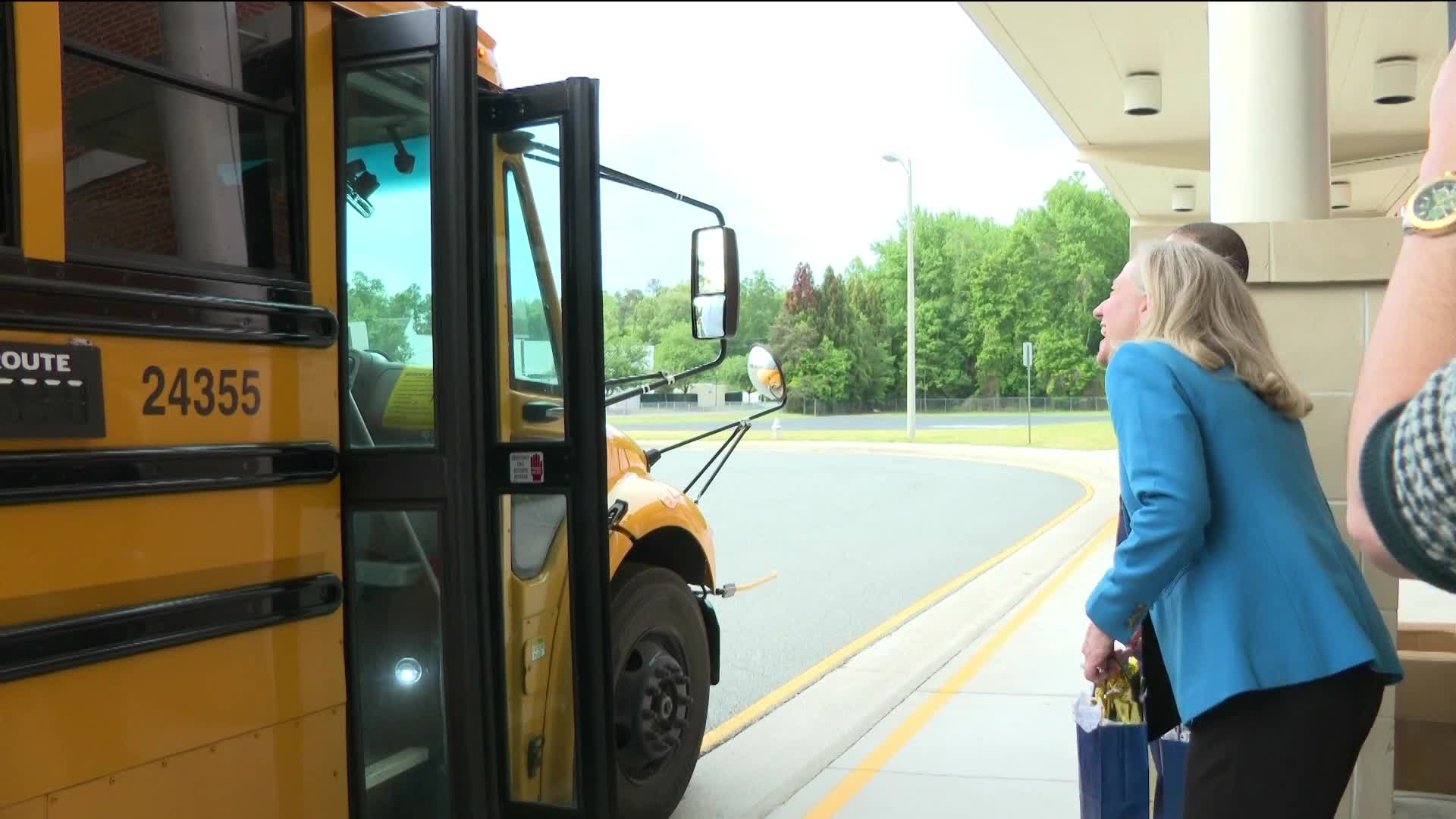 Gov. Spanberger visits Varina Elementary to celebrate Bus Driver ...