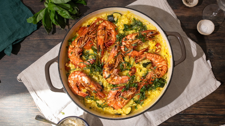 Shrimp and summer vegetable risotto recipe