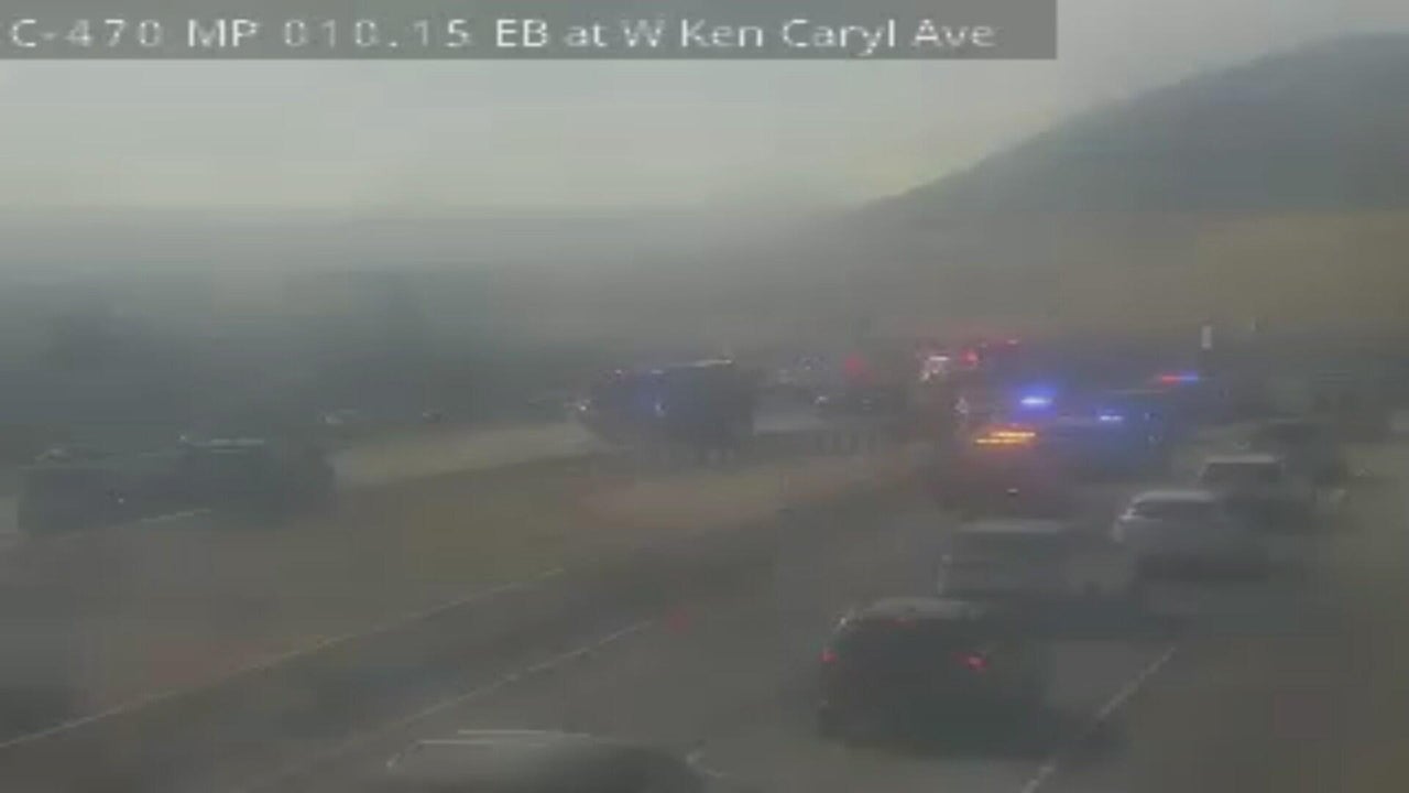 Crash closes westbound lanes of Colorado's C-470 at Ken Caryl