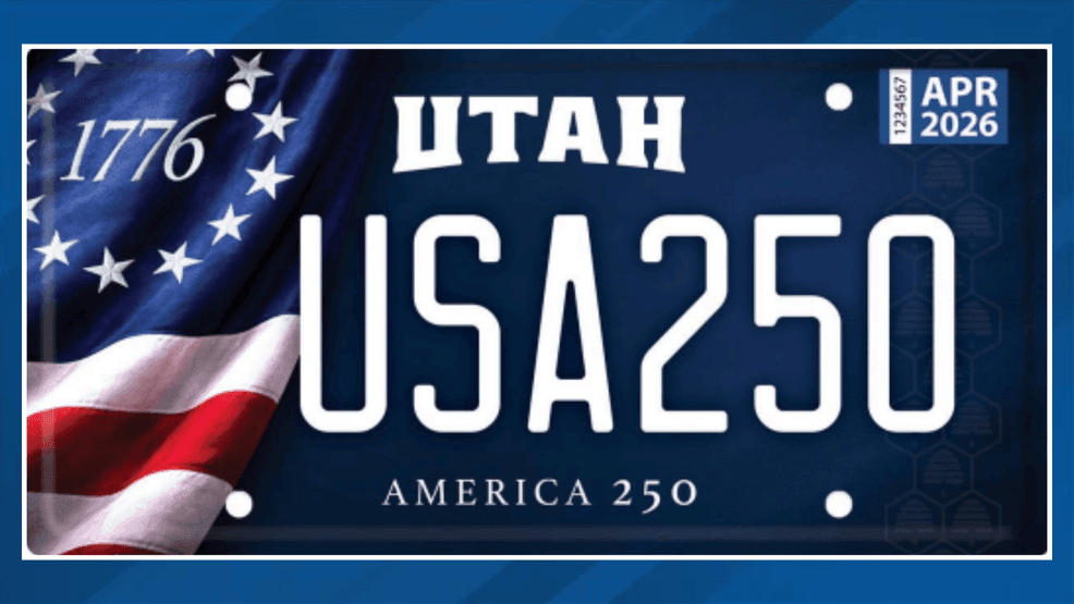 Utah unveils new 'America 250' license plate to celebrate milestone ...