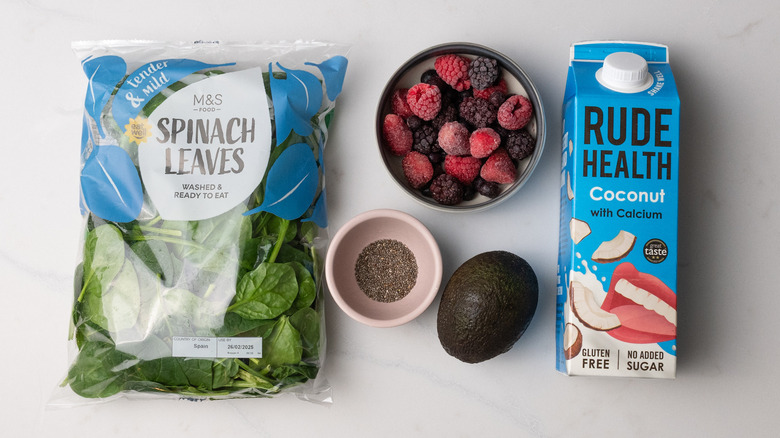 Keto-friendly berry avocado smoothie