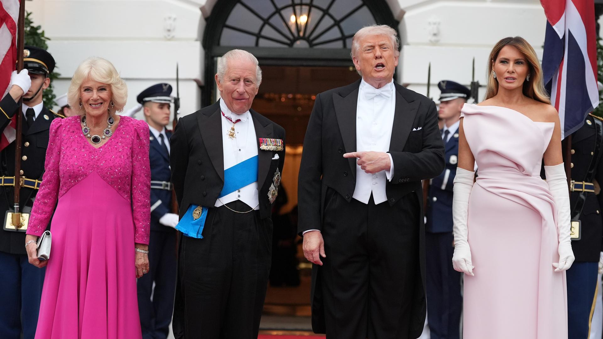 King Charles III and Queen Camilla arrive at White House for state dinner