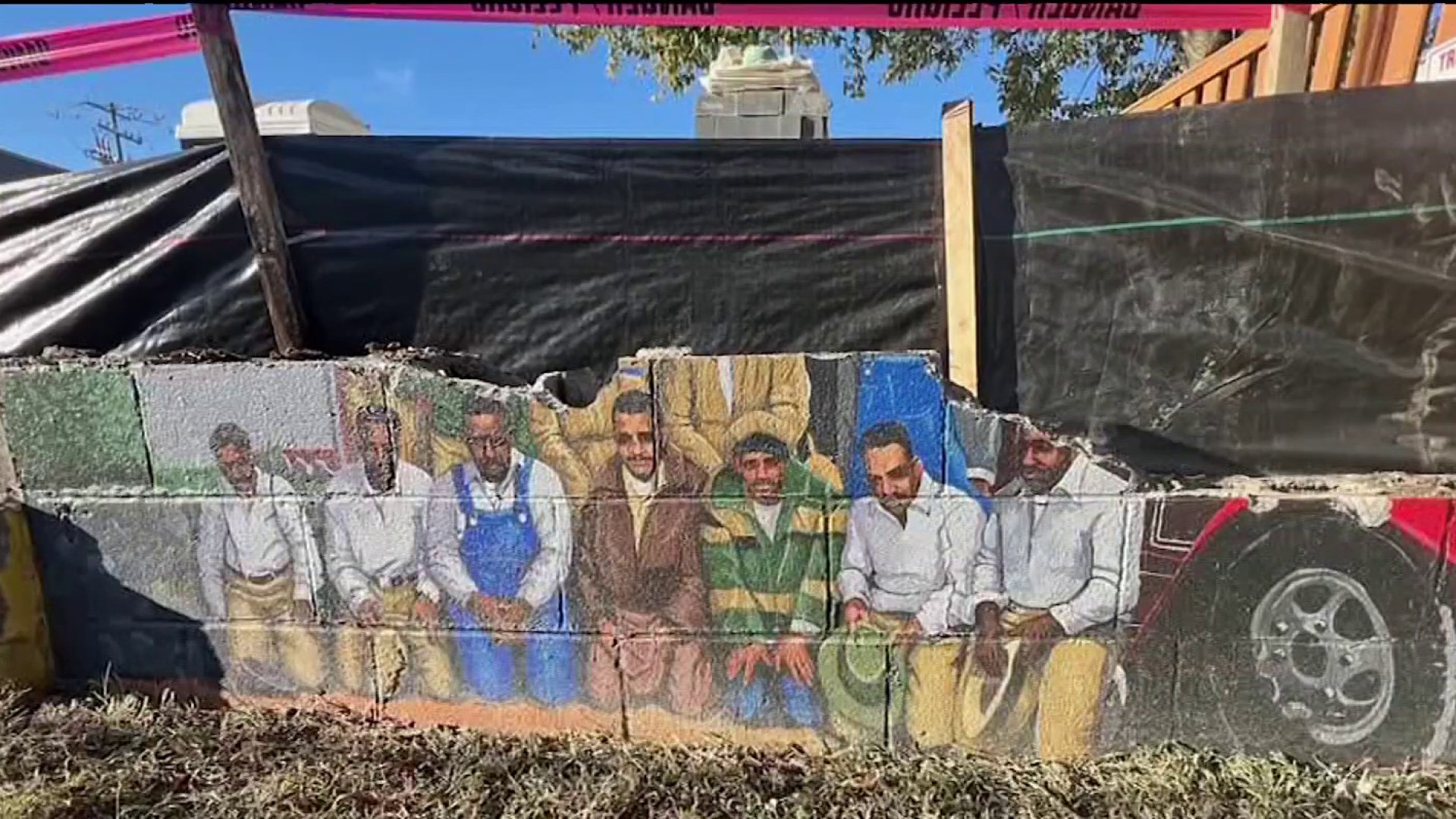 Artist repaints Black history mural telling Arlington neighborhood's ...