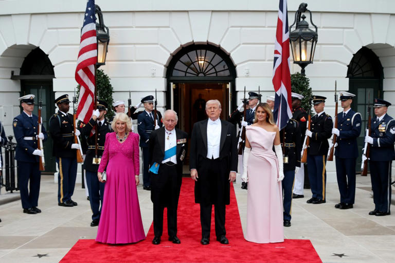 Melania Trump wears Christian Dior haute couture for state dinner