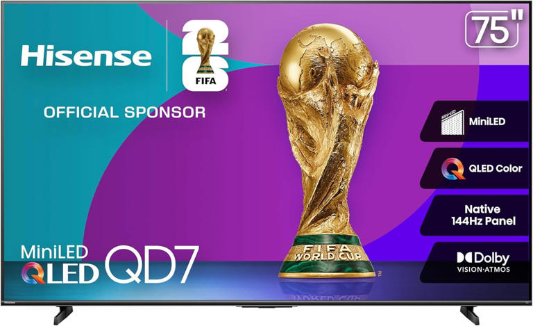 The Hisense 75-inch QD7 TV has dropped to its lowest-ever price at ...
