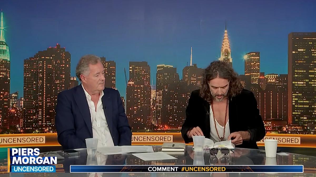 Piers Morgan says Russell Brand was 'inappropriately tactile' during ...
