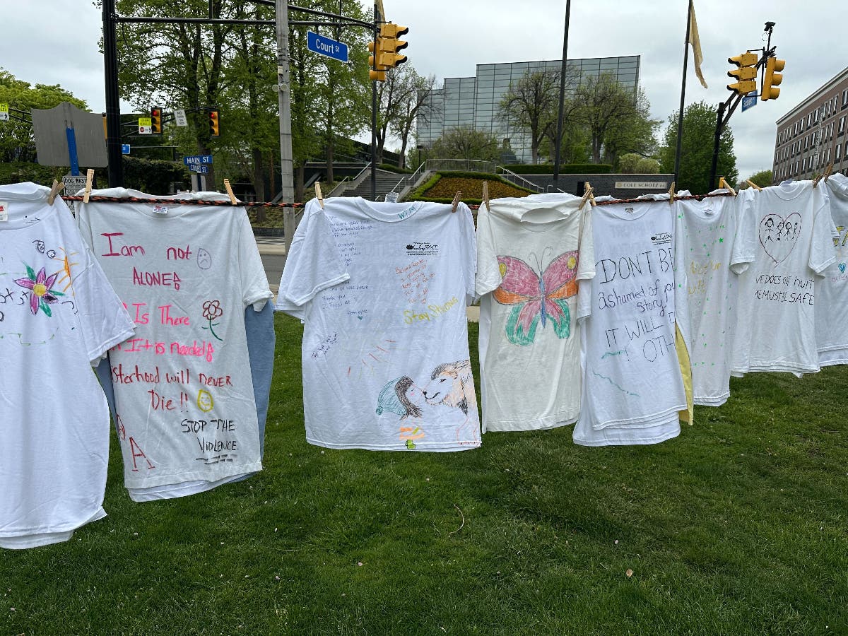 2,000 T-shirts designed by sex abuse survivors displayed in Bergen County