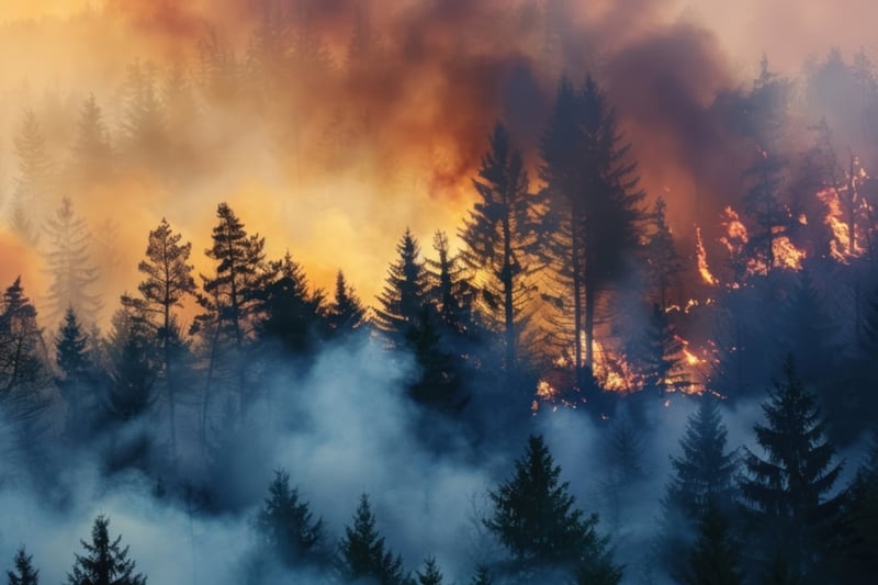 Incendios forestales fuera de control en el sureste de EEUU ...