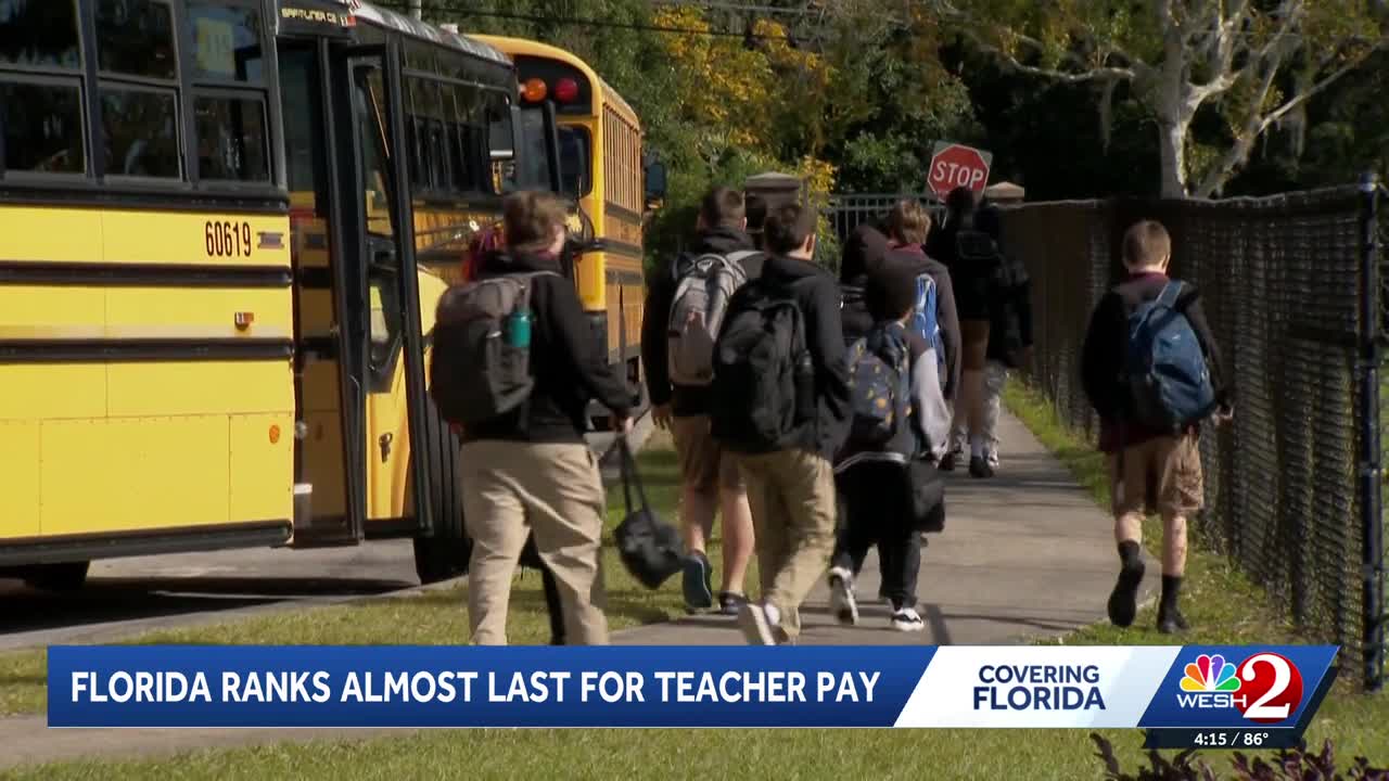 Florida ranks almost last in teacher pay, report shows