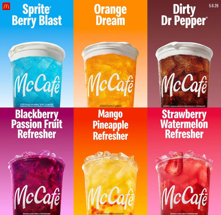 Meet the six new crafted beverages coming to McDonald's next week