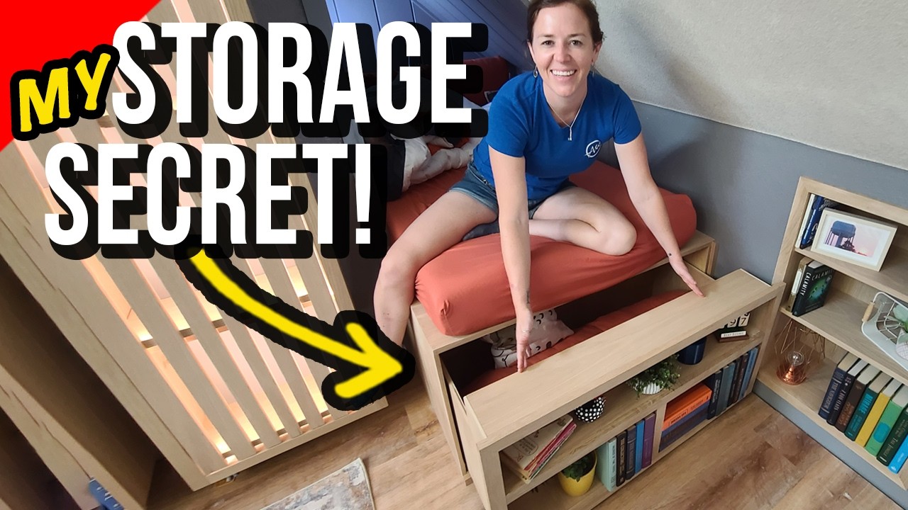 Build under-bed storage with a built-in shelf and drawer