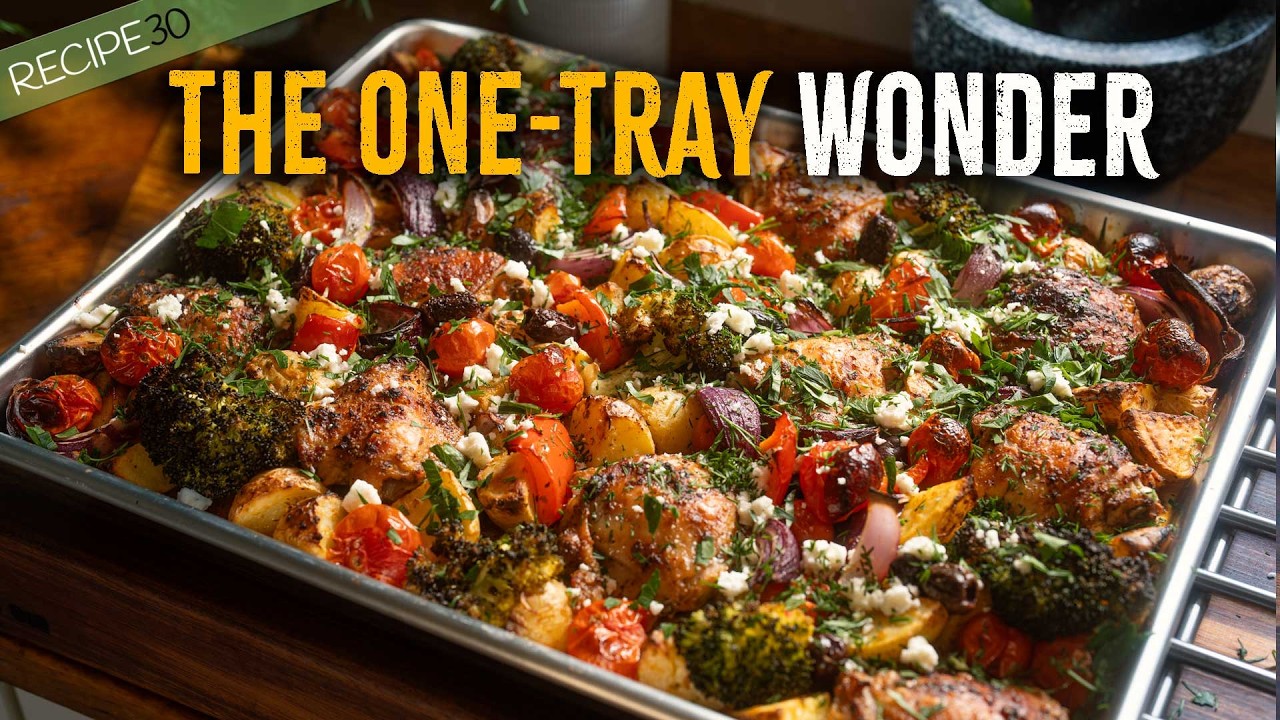 One tray, bold Mediterranean flavours, and almost no washing up