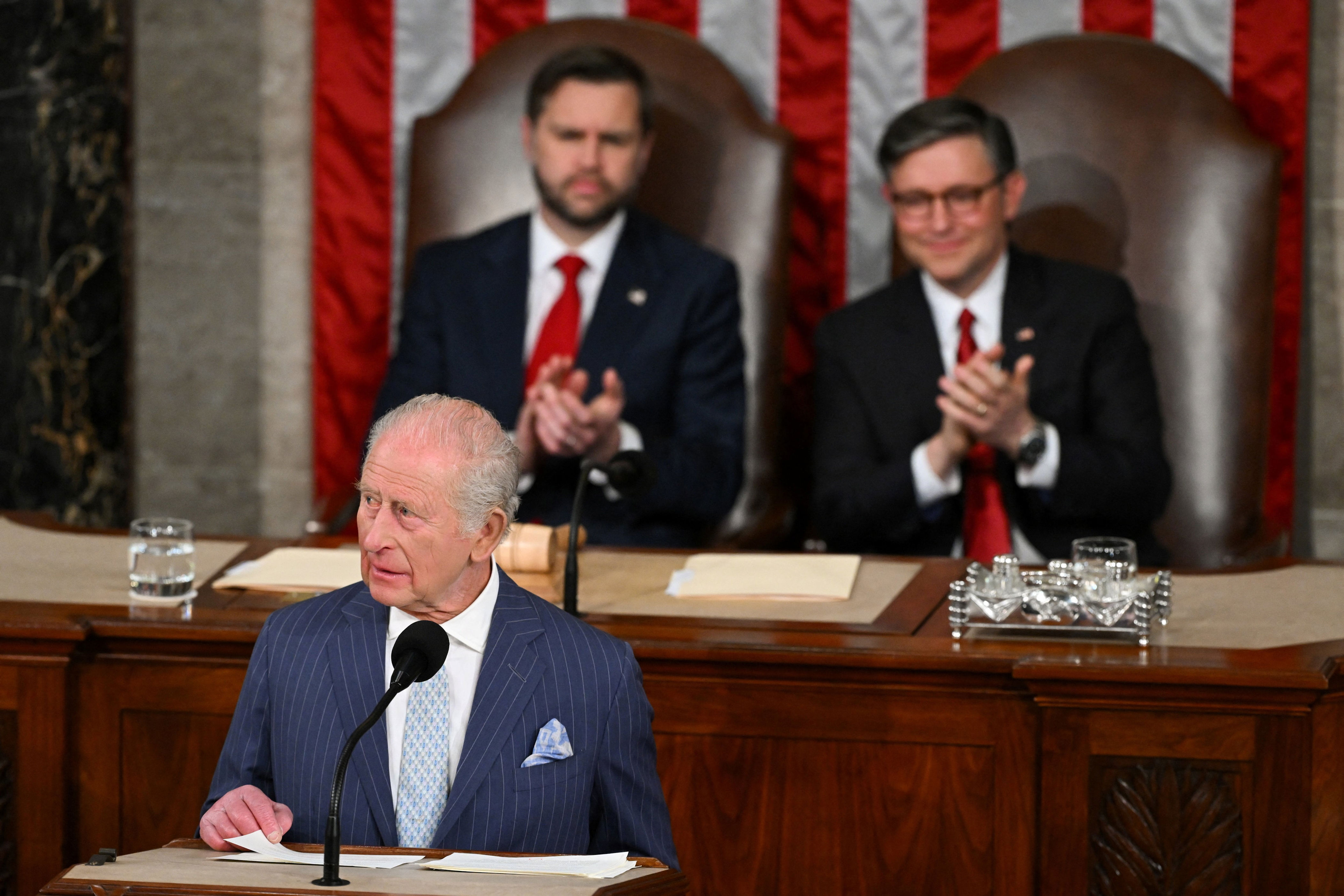 King Charles delivers damning rebukes to fawning Trump